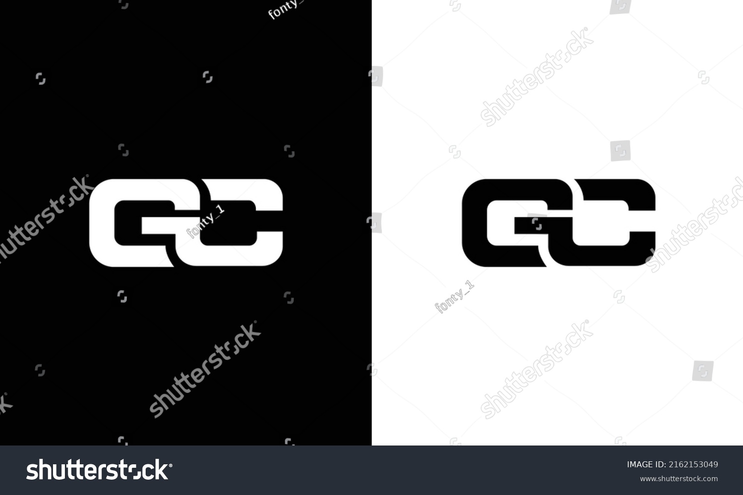 Gc Logo Design Template Vector Illustration Stock Vector (Royalty Free ...