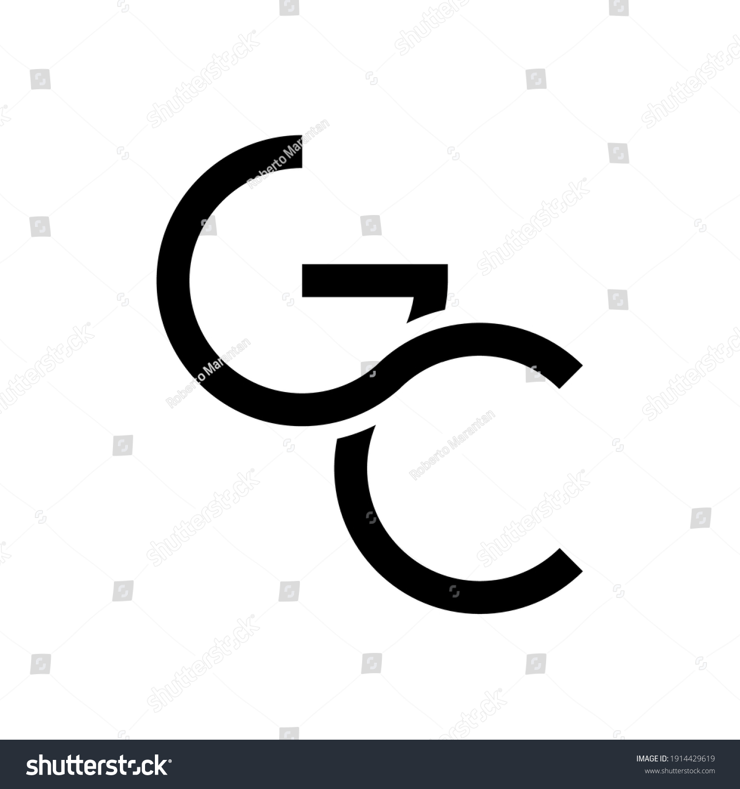 Gc Loop Eternal Continuous Flow Logo Stock Vector (Royalty Free ...