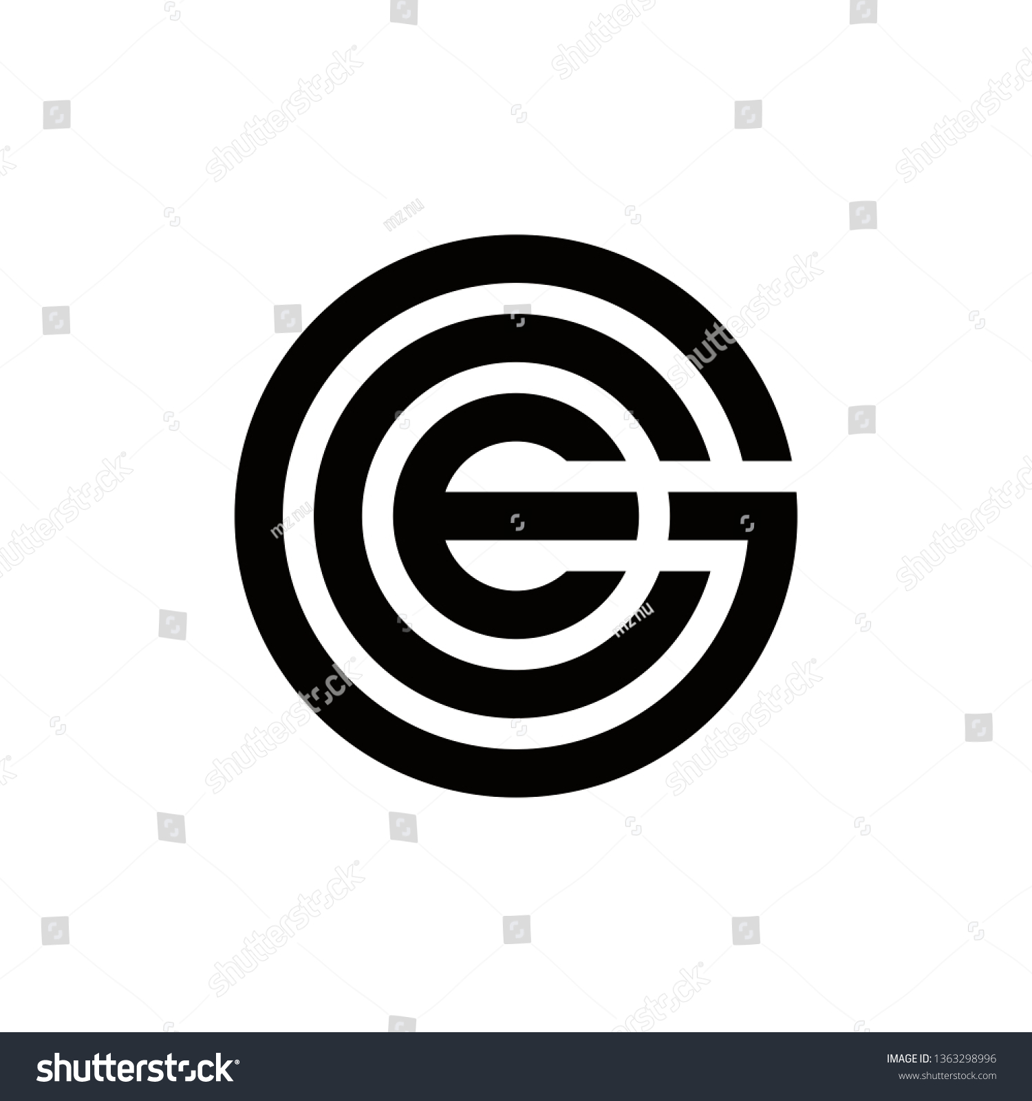 Gce Logo Vector Template Stock Vector (Royalty Free) 1363298996