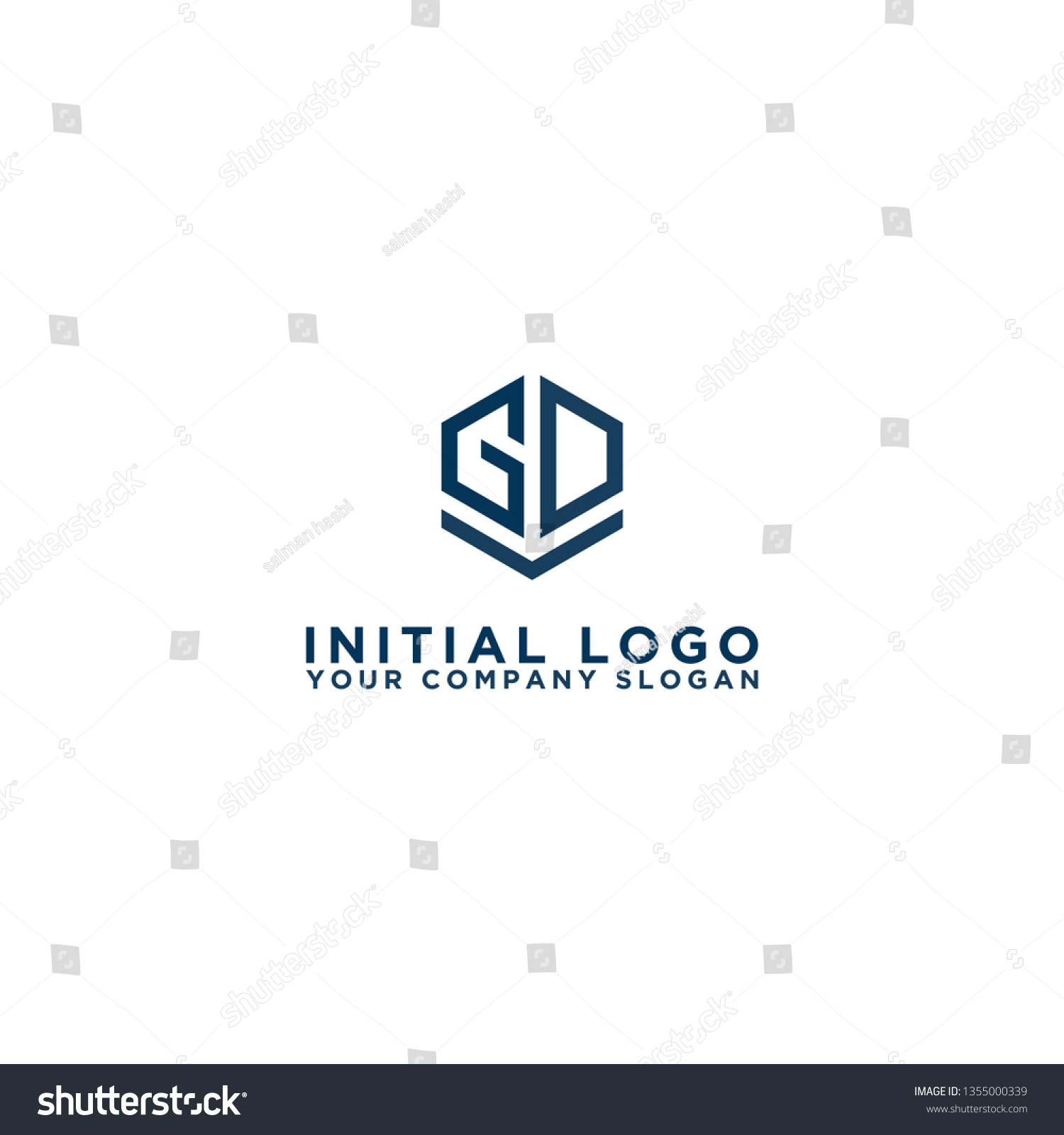 Gd Letters Initial Icons Monogram Vector: vector de stock (libre de ...