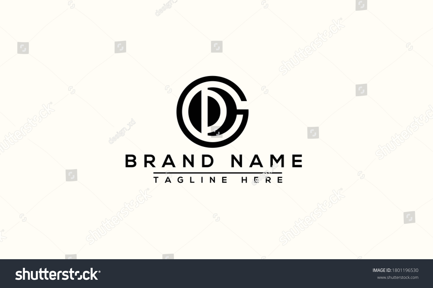 Gd Logo Design Template Vector Graphic Stock Vector (Royalty Free ...