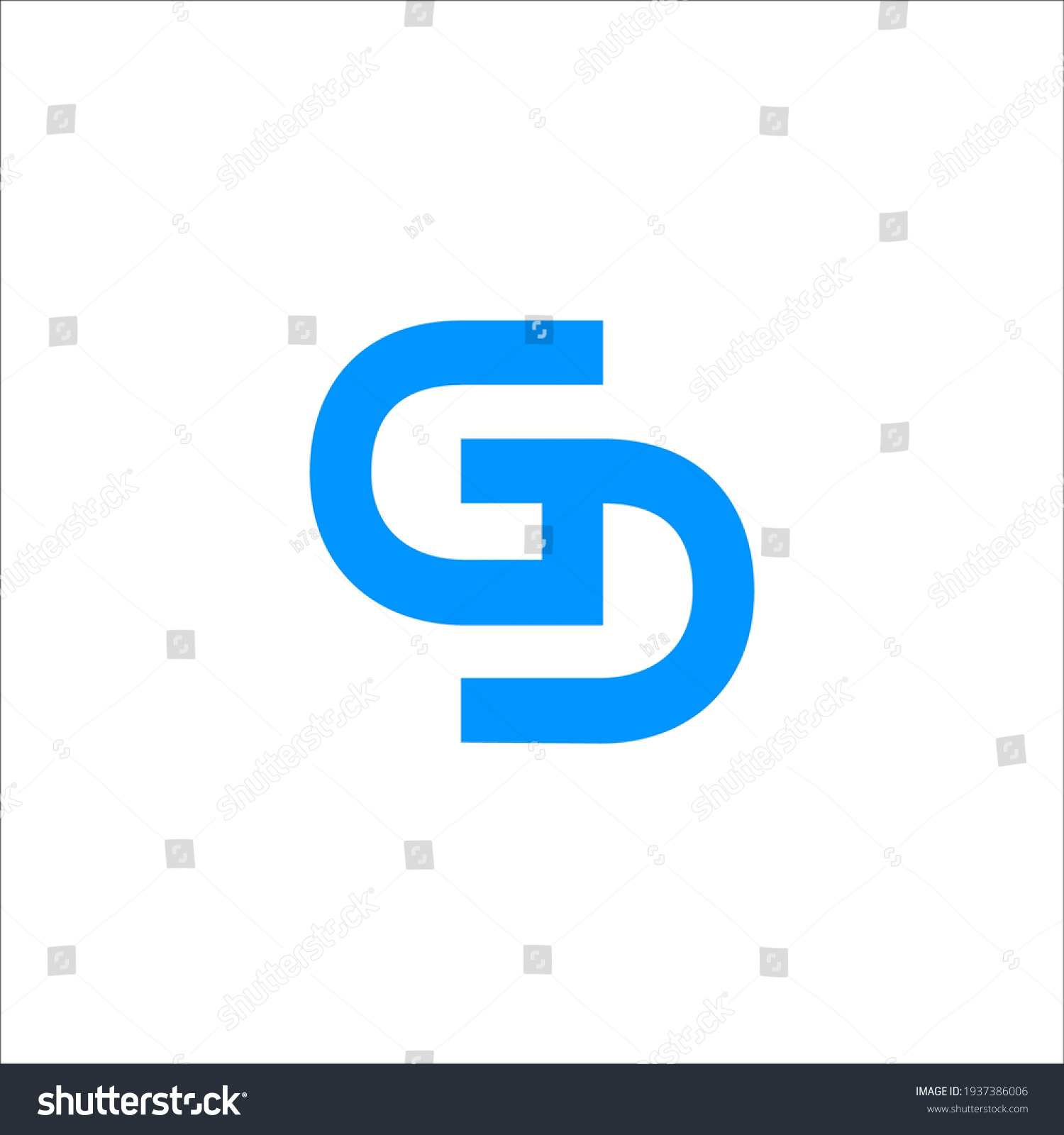 Gd Logo Design Vector Sign Stock Vector (Royalty Free) 1937386006