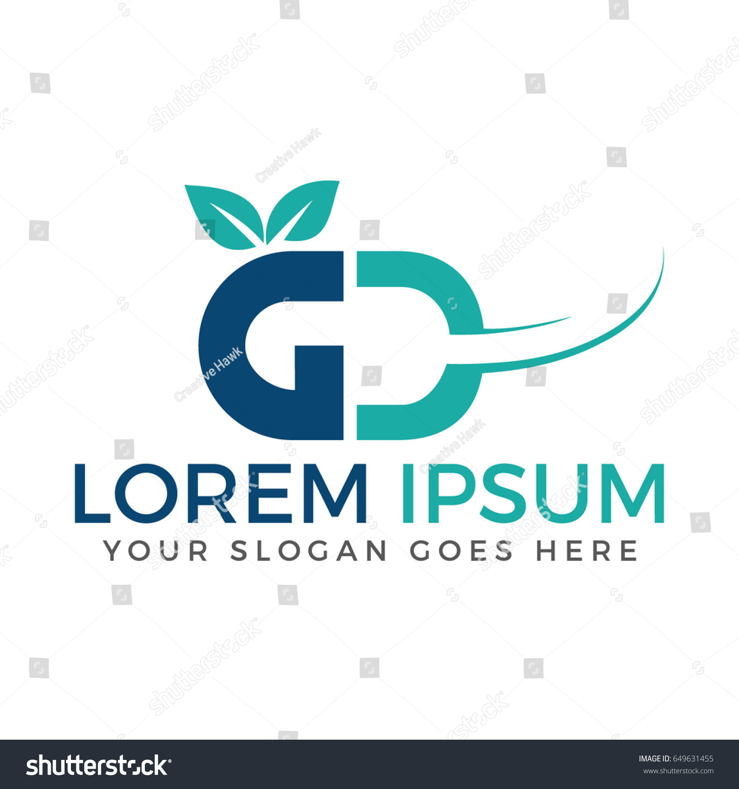 Gd Medical Capsule Shape Vector Logo Stock Vector (Royalty Free ...
