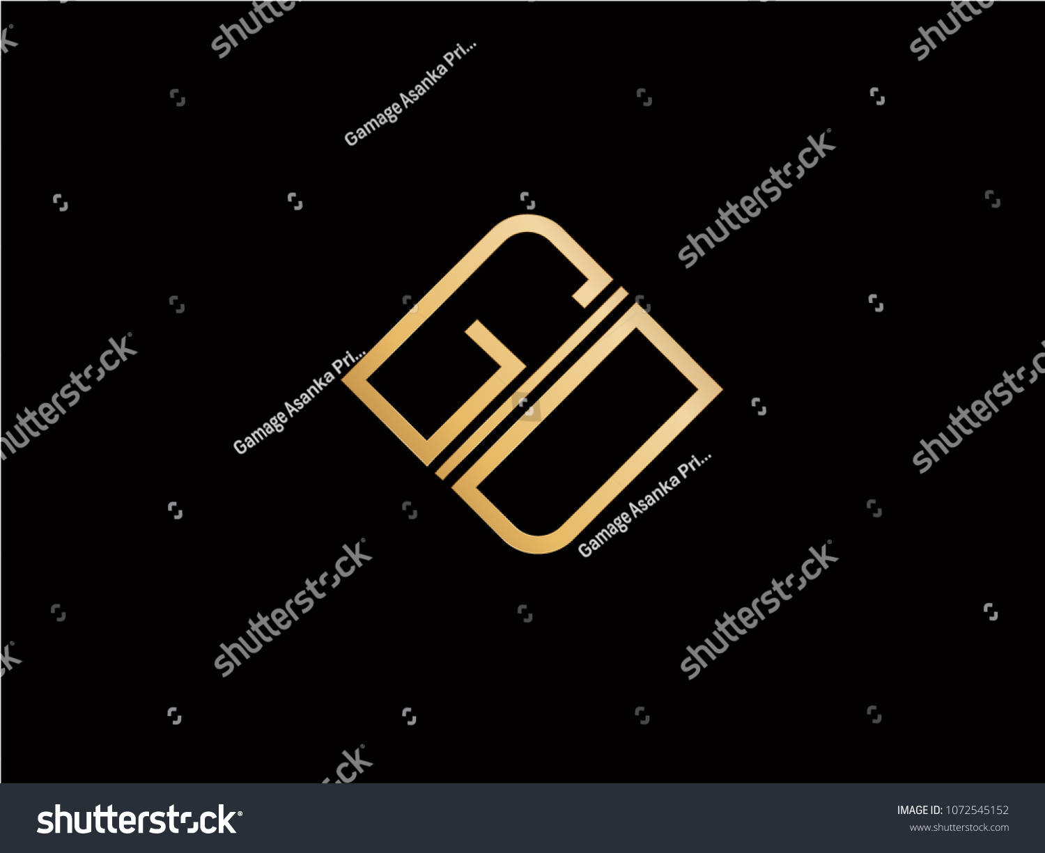 Gd Square Shape Letter Logo Design Stock Vector (Royalty Free) 1072545152