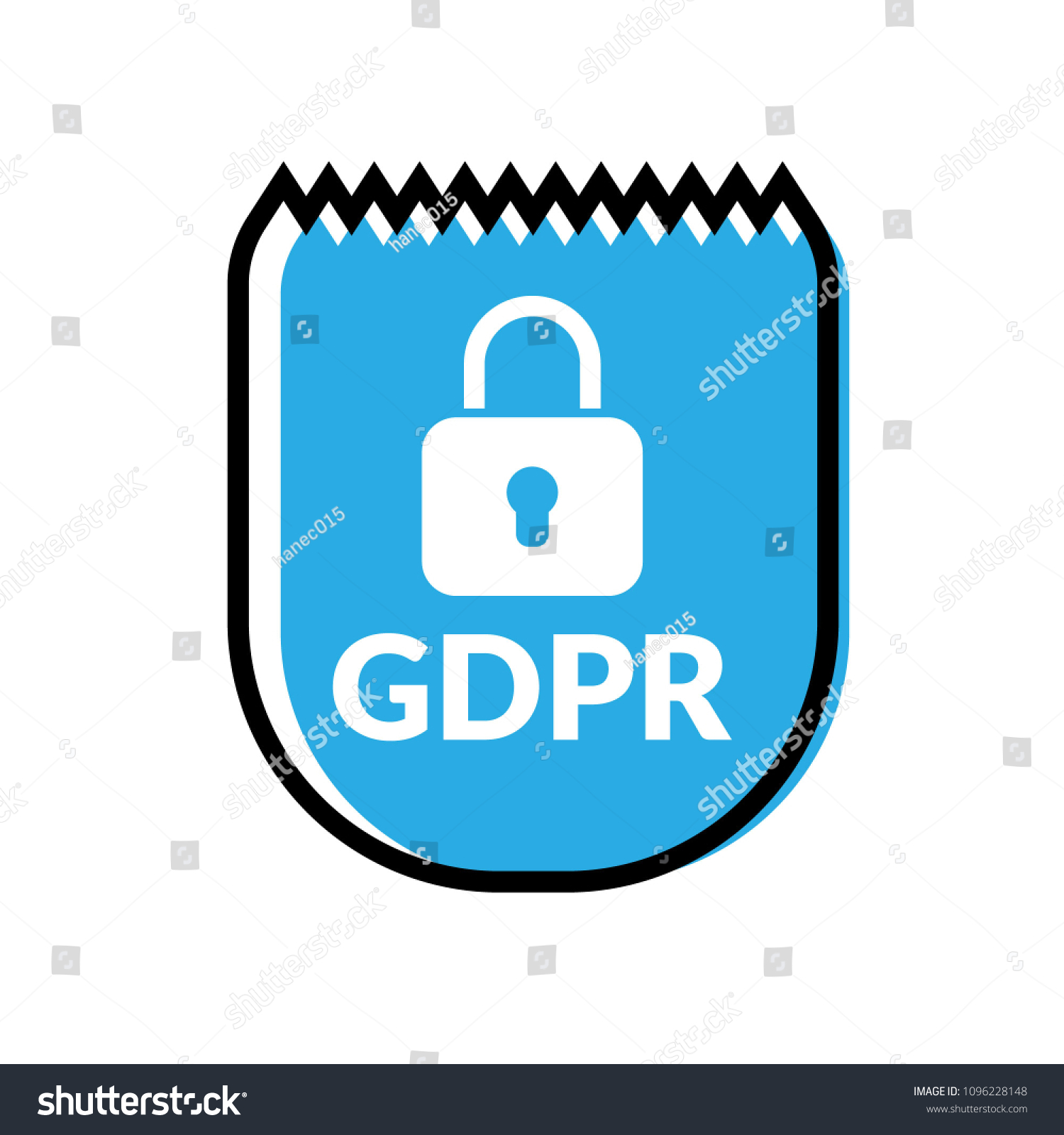 Gdpr Vector Icon Gdpr Shield Stock Vector (Royalty Free) 1096228148 ...