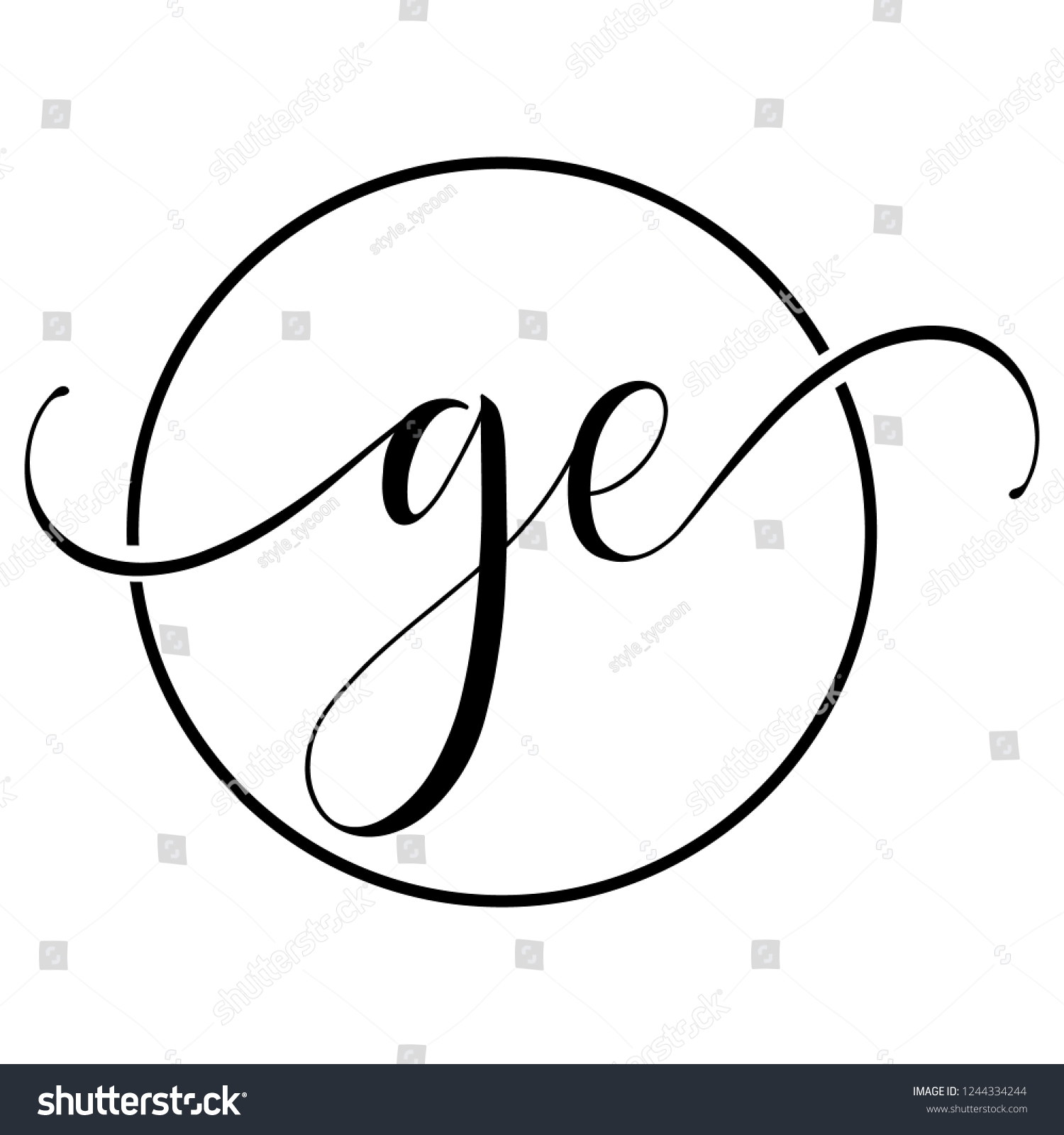 Ge Icon Logo Stock Vector (Royalty Free) 1244334244 | Shutterstock