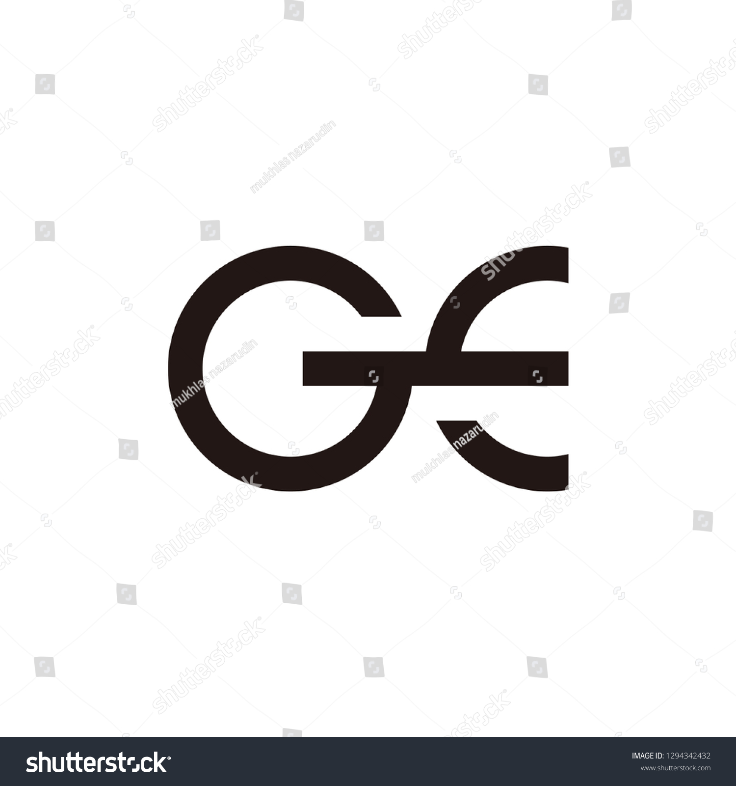 Ge Letter Vector Logo Stock Vector (Royalty Free) 1294342432 | Shutterstock