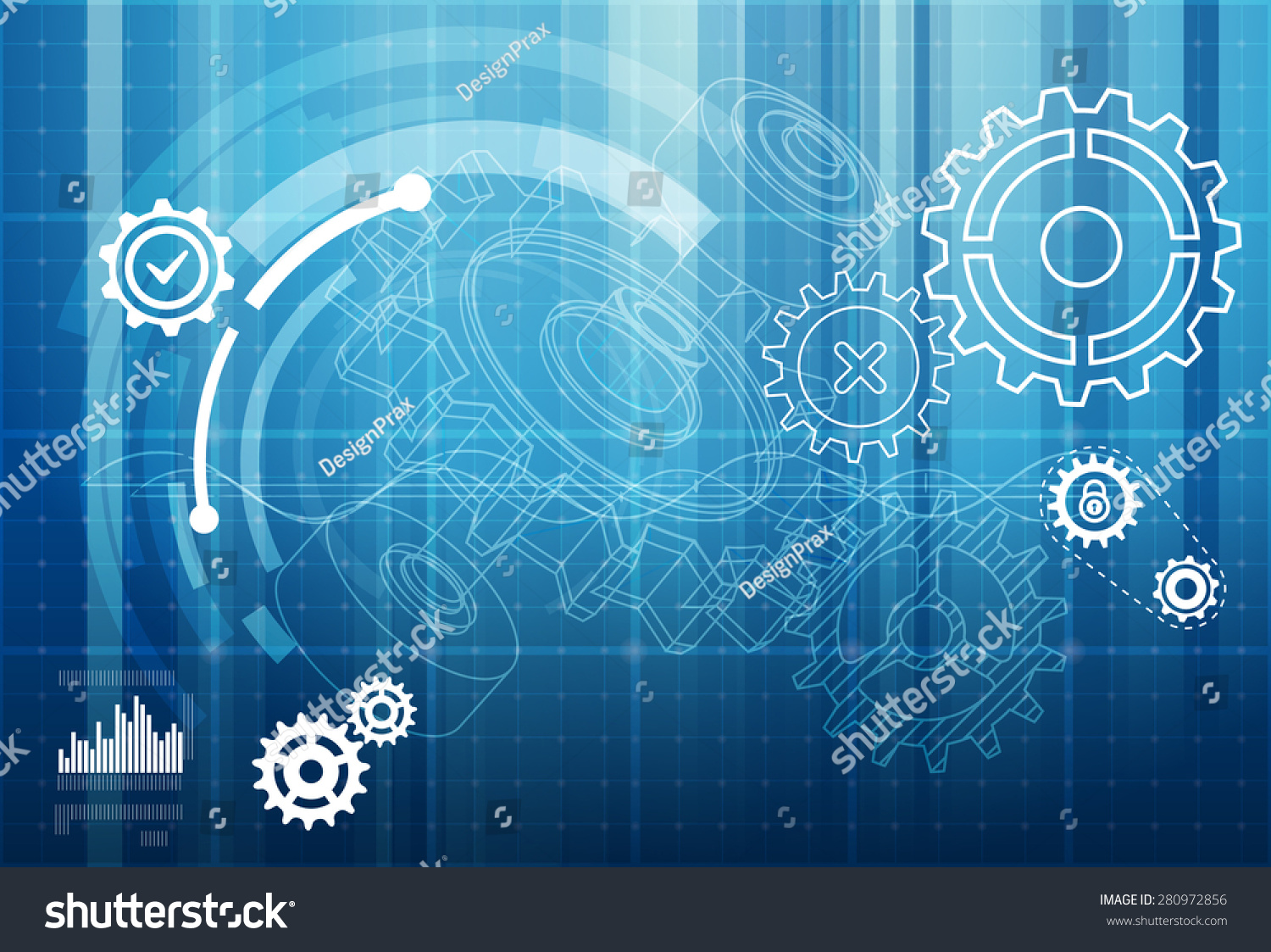 Gear Abstract Background Illustration Stock Vector (Royalty Free) 280972856