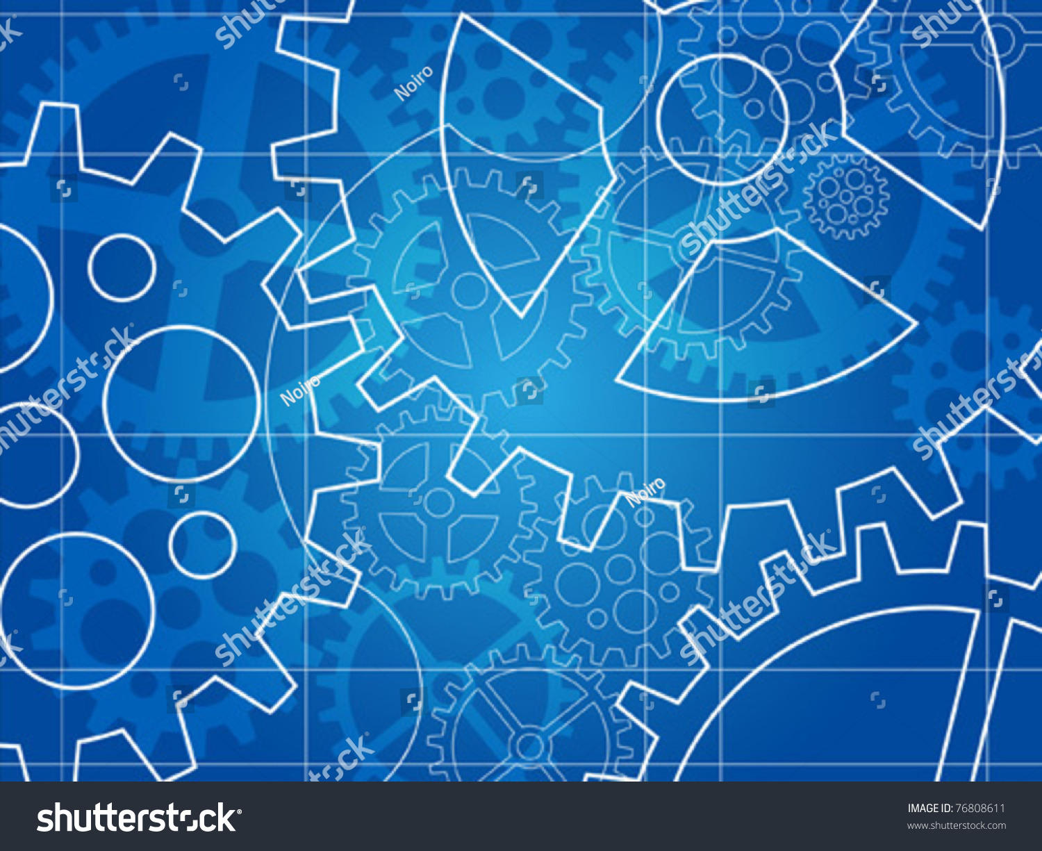 Gear Blueprint Abstract Design Stock Vector 76808611 - Shutterstock