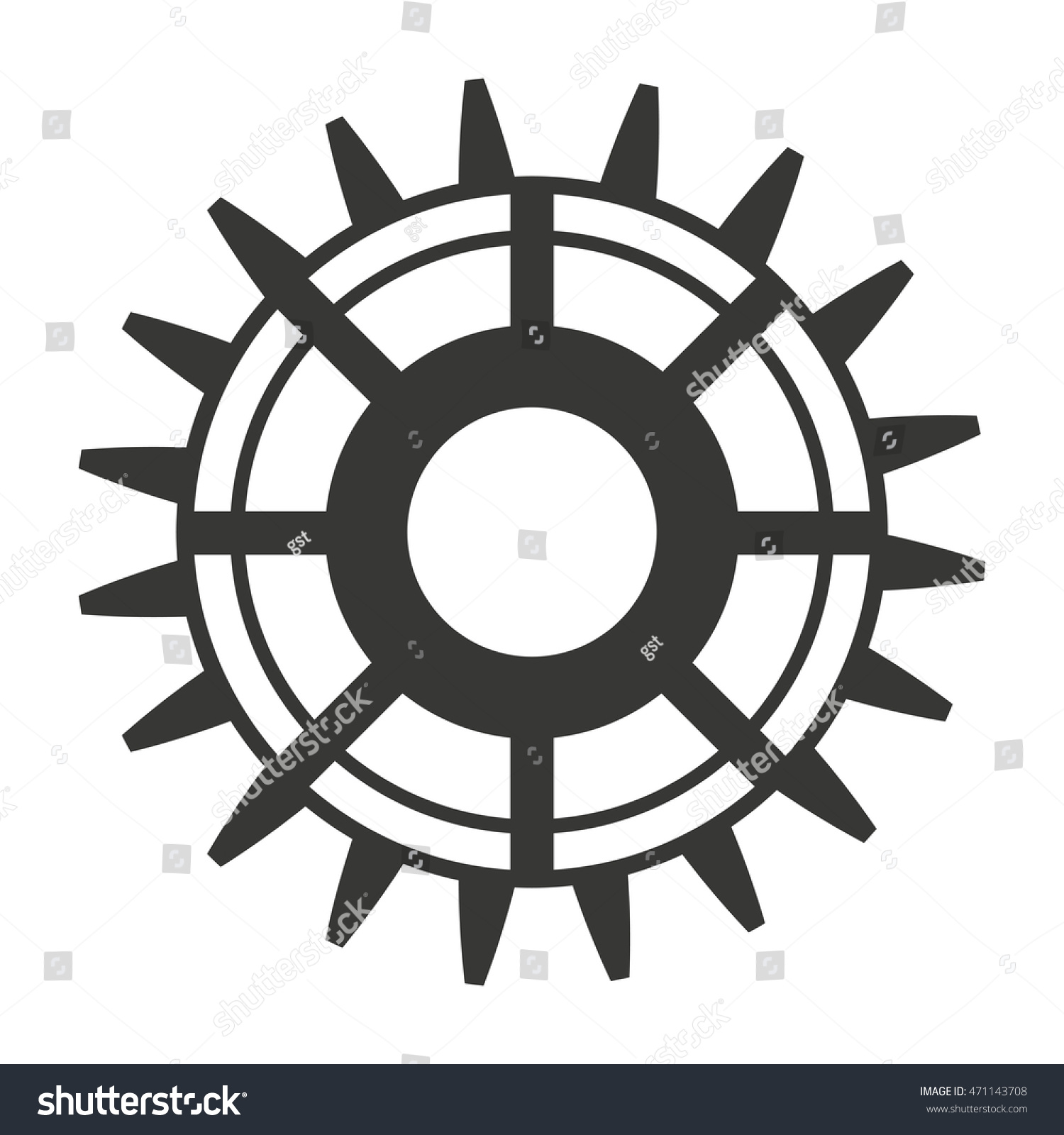 Gear Engineering Design Isolated Vector Illustration Stock Vector ...