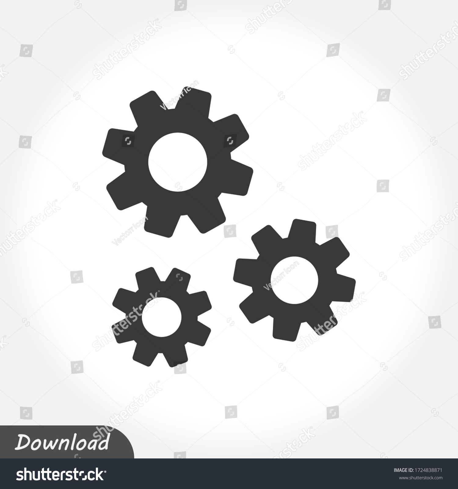 Gear Icon Vector Mechanical Sign: เวกเตอร์สต็อก (ปลอดค่าลิขสิทธิ์ ...
