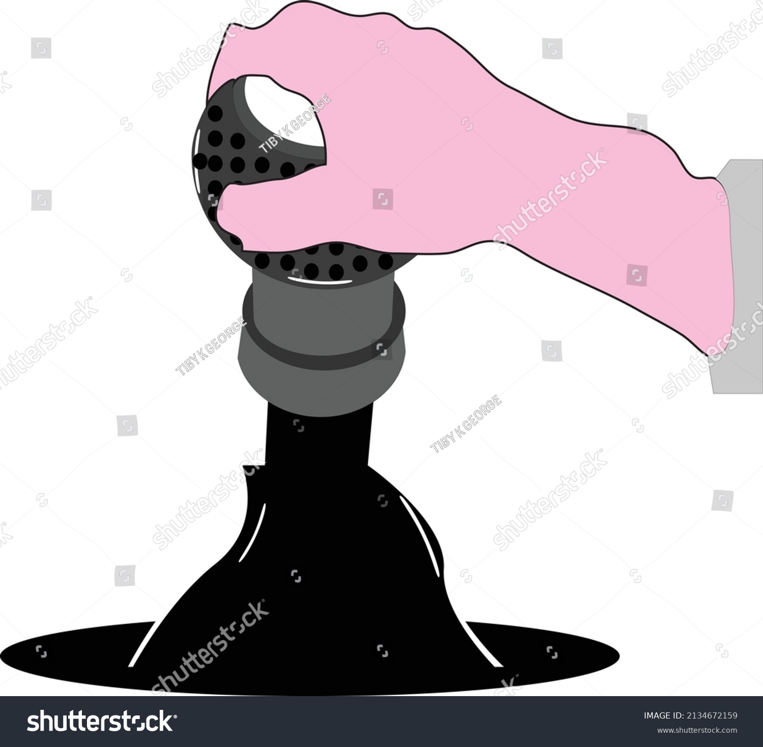 Gear Changing Hand Vector Illustration Stock Vector (Royalty Free ...
