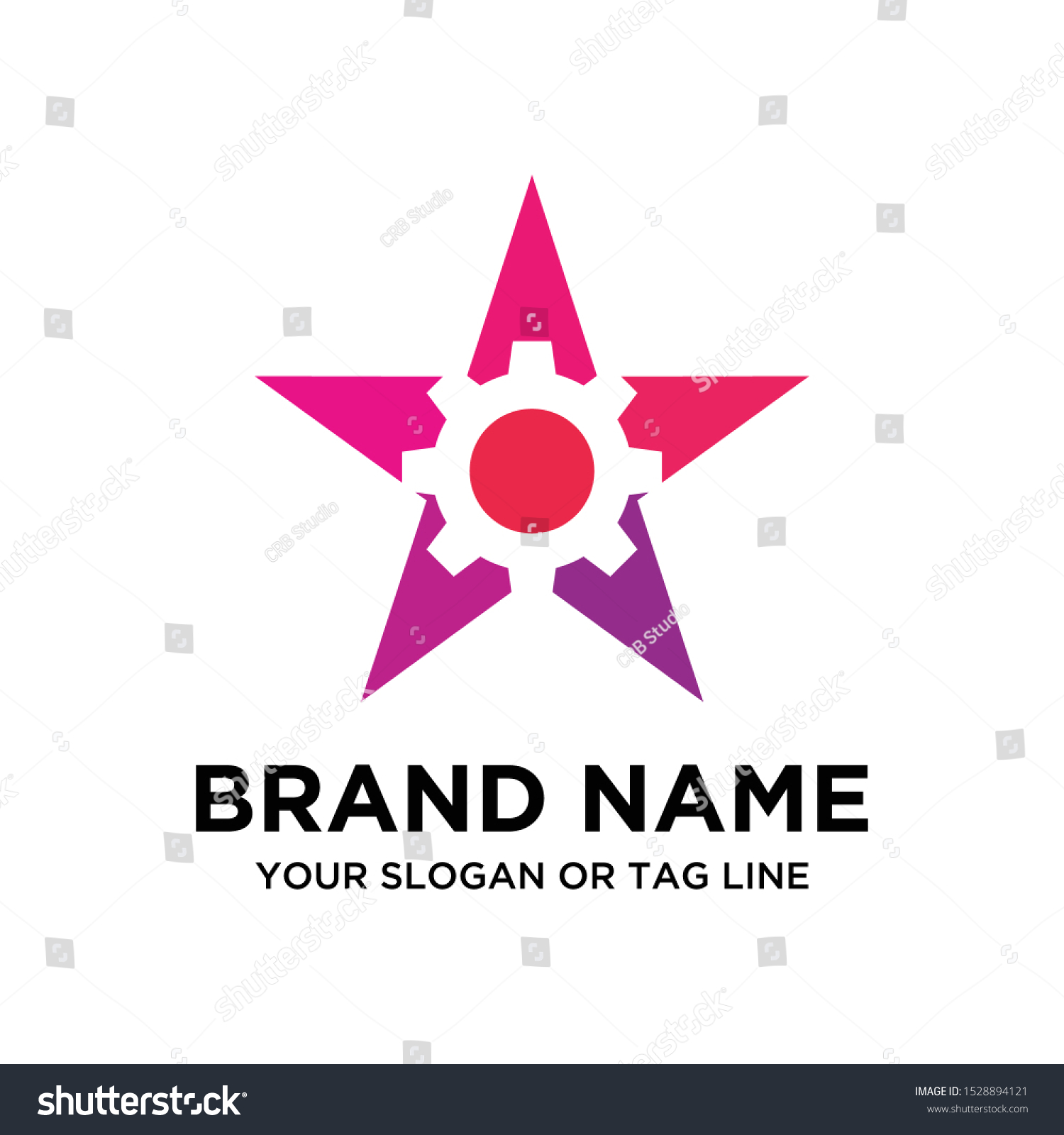 Gear Logo Vector Full Color Template Stock Vector (Royalty Free ...
