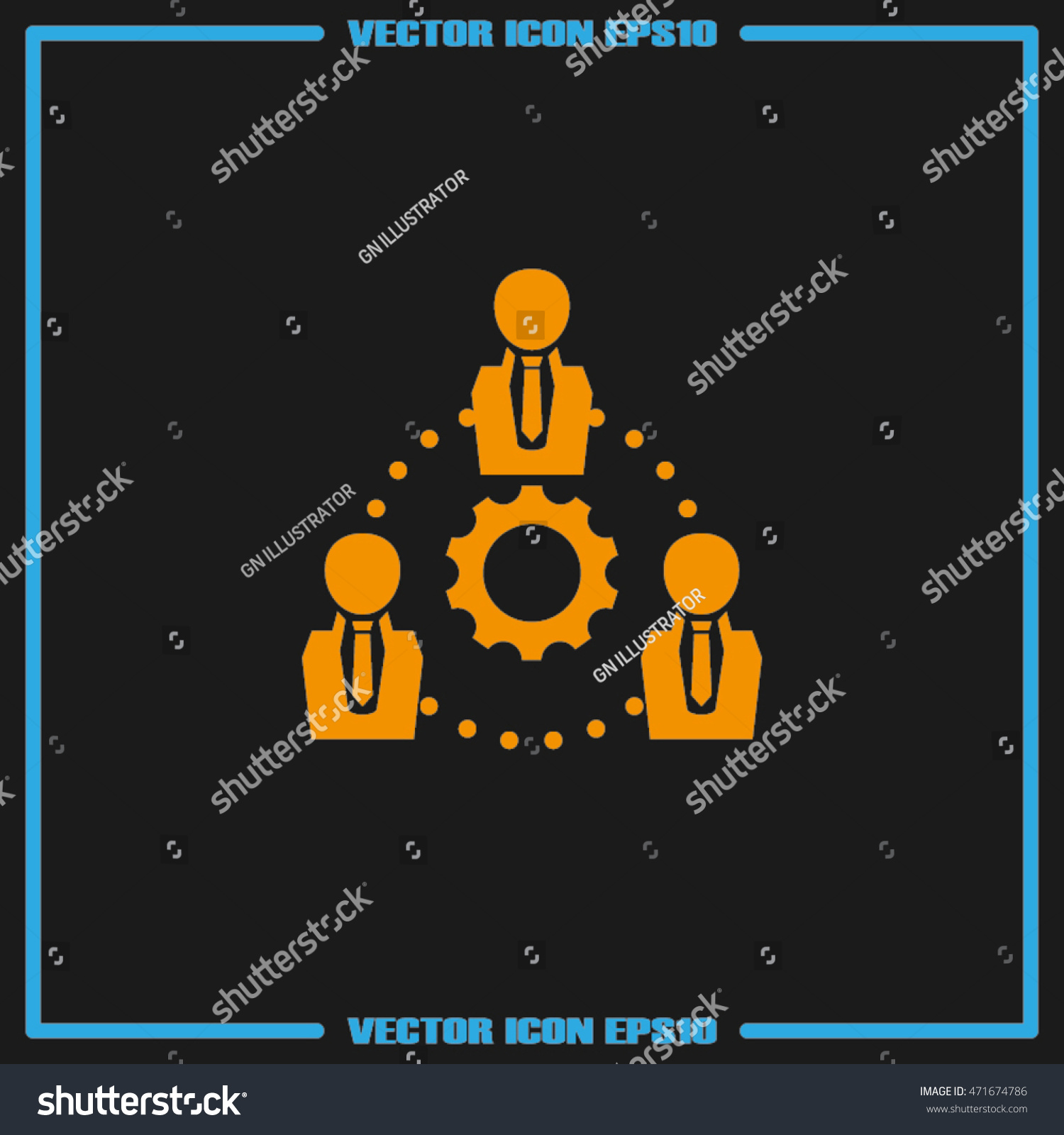 Gear People Icon Vector Stock Vector (Royalty Free) 471674786 ...
