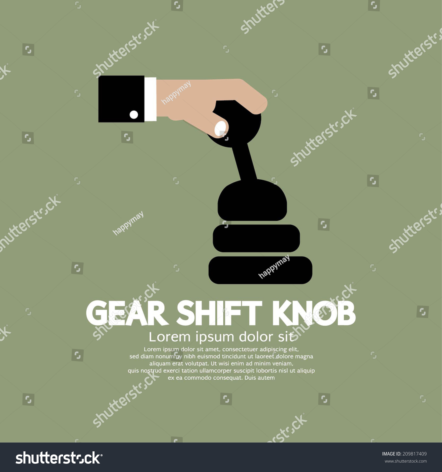 Gear Shift Knob Vector Illustration Stock Vector (Royalty Free) 209817409