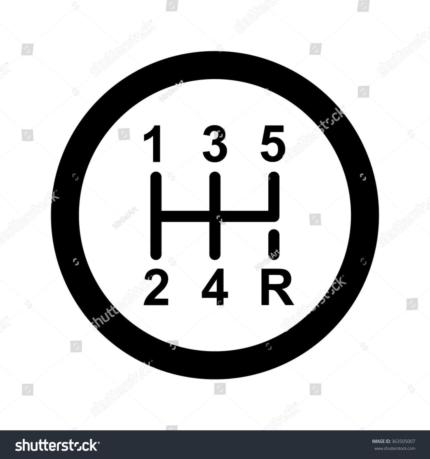 Gear Shifter Icon Stock Vector (Royalty Free) 363505007 | Shutterstock