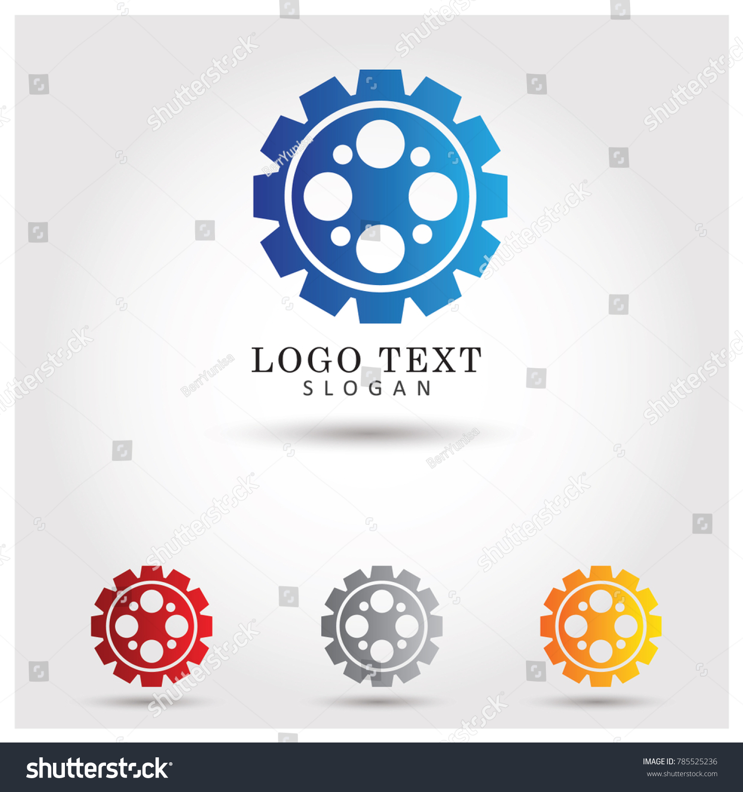 Gear Symbol Icon Logo Vector Template Stock Vector (Royalty Free ...
