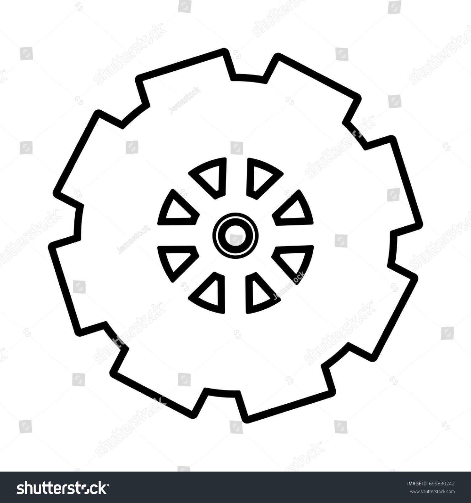 Gear Wheel Design Stock Vector (Royalty Free) 699830242 | Shutterstock
