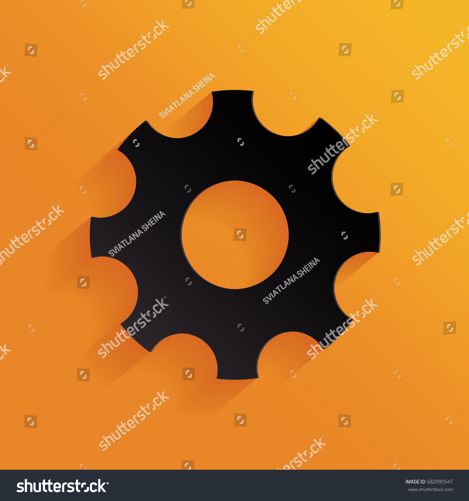 Gear Wheel Settings Icon Stock Vector (Royalty Free) 682995547 ...