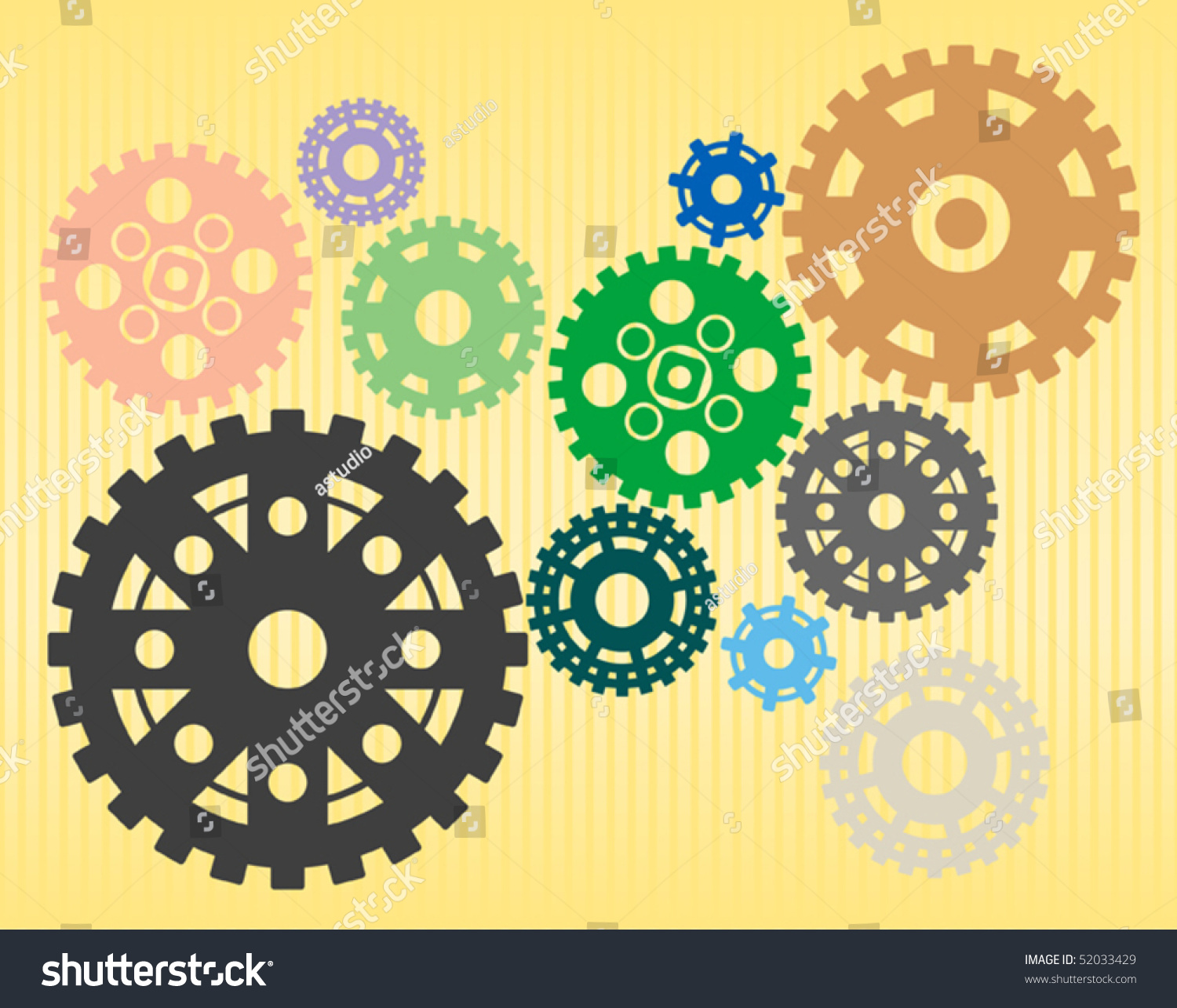Gear Wheel Vector Illustration Stock Vector (Royalty Free) 52033429 ...