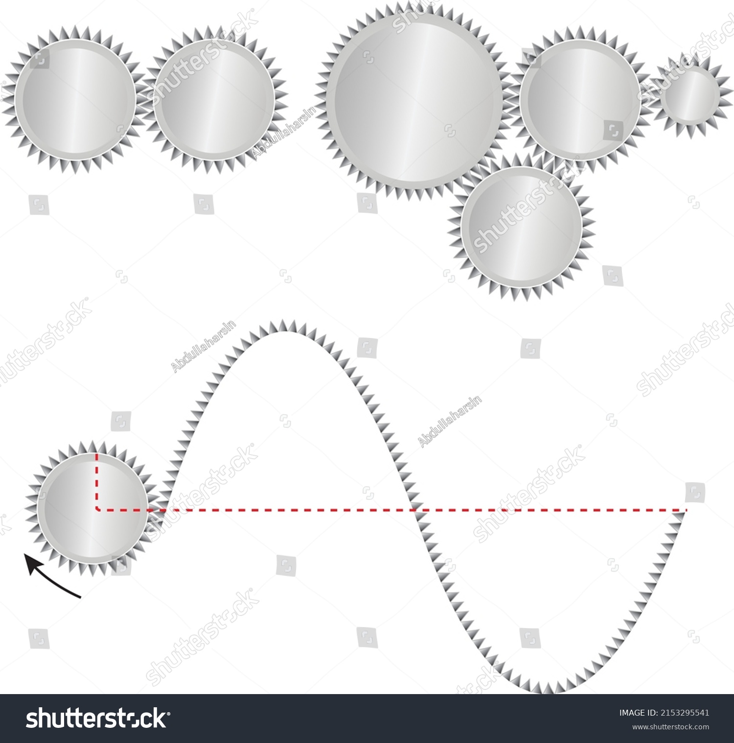 Gear Wheel Wheel Machine Impeller Stock Vector (Royalty Free ...