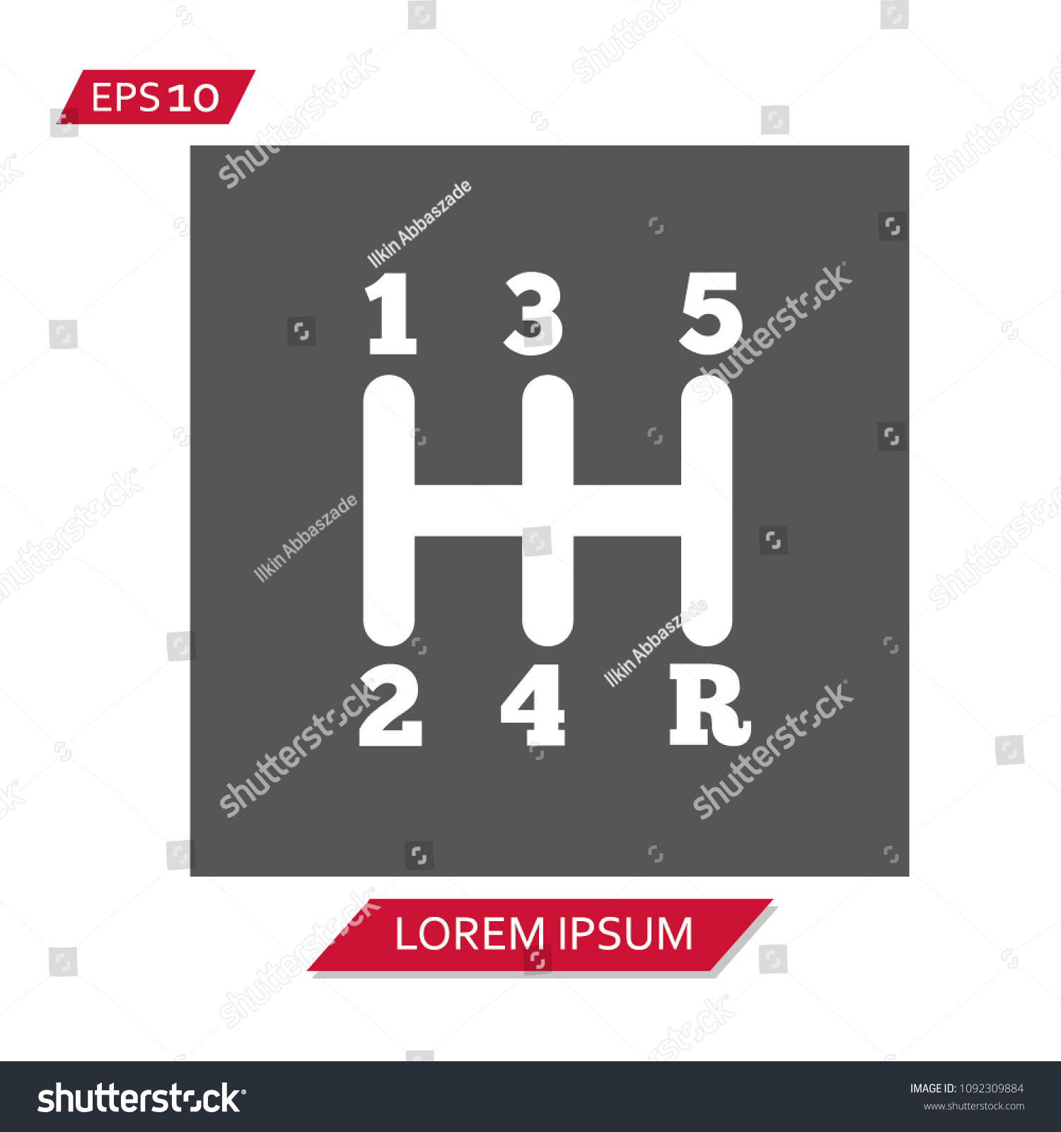 Gearbox Vector Icon Symbol Stock Vector (Royalty Free) 1092309884 ...