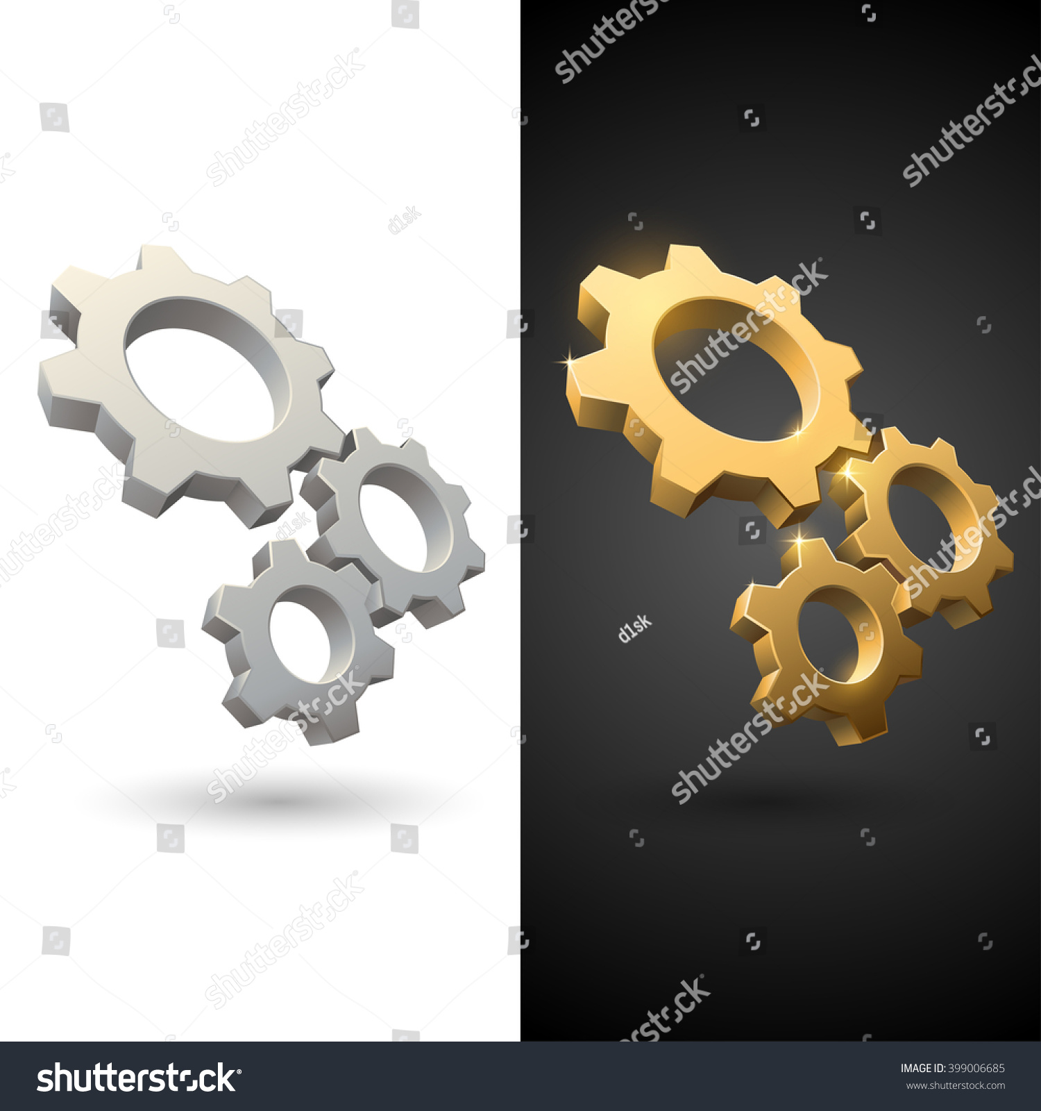 Gears Icons Stock Vector (Royalty Free) 399006685 | Shutterstock