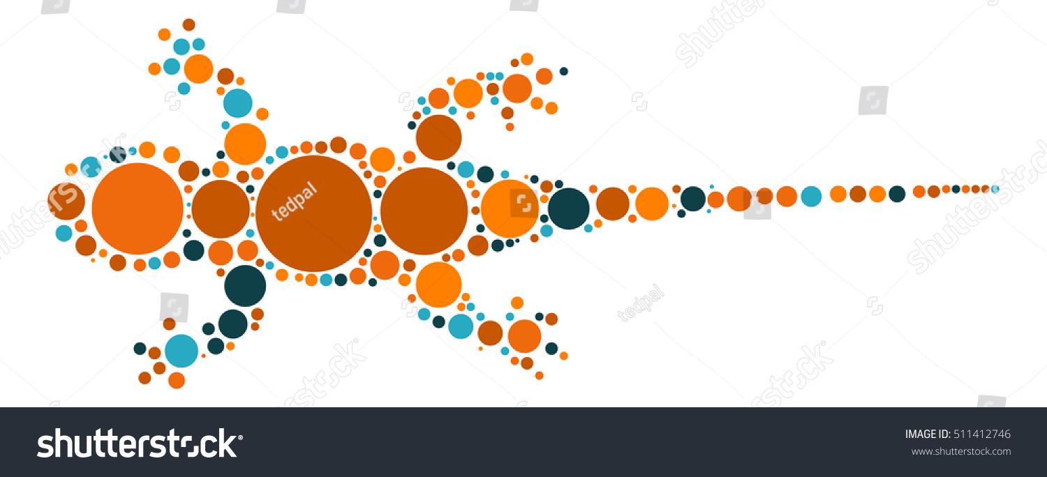 Gecko Shape Vector Design By Color Stock Vector (Royalty Free) 511412746