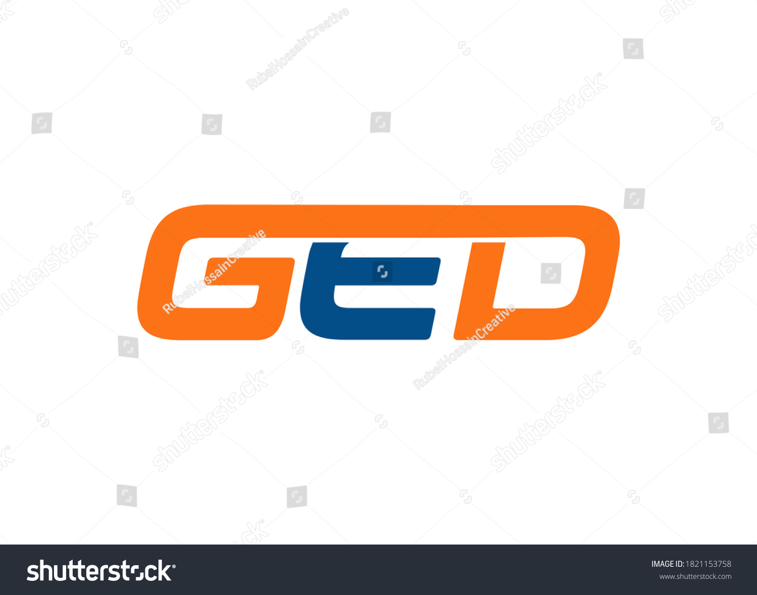 Ged Letter Logo Design Vector Stock Vector (Royalty Free) 1821153758