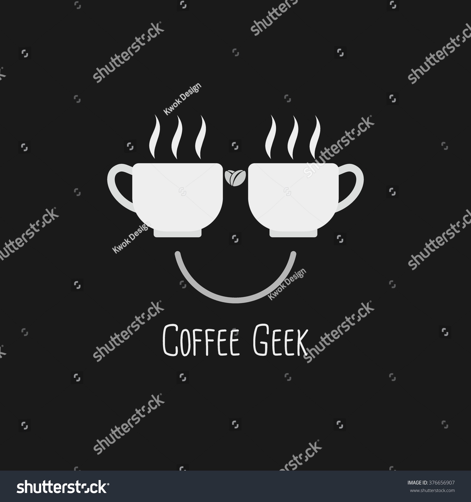 Geek Coffee Logo Vector Illustration Stock Vector (Royalty Free ...
