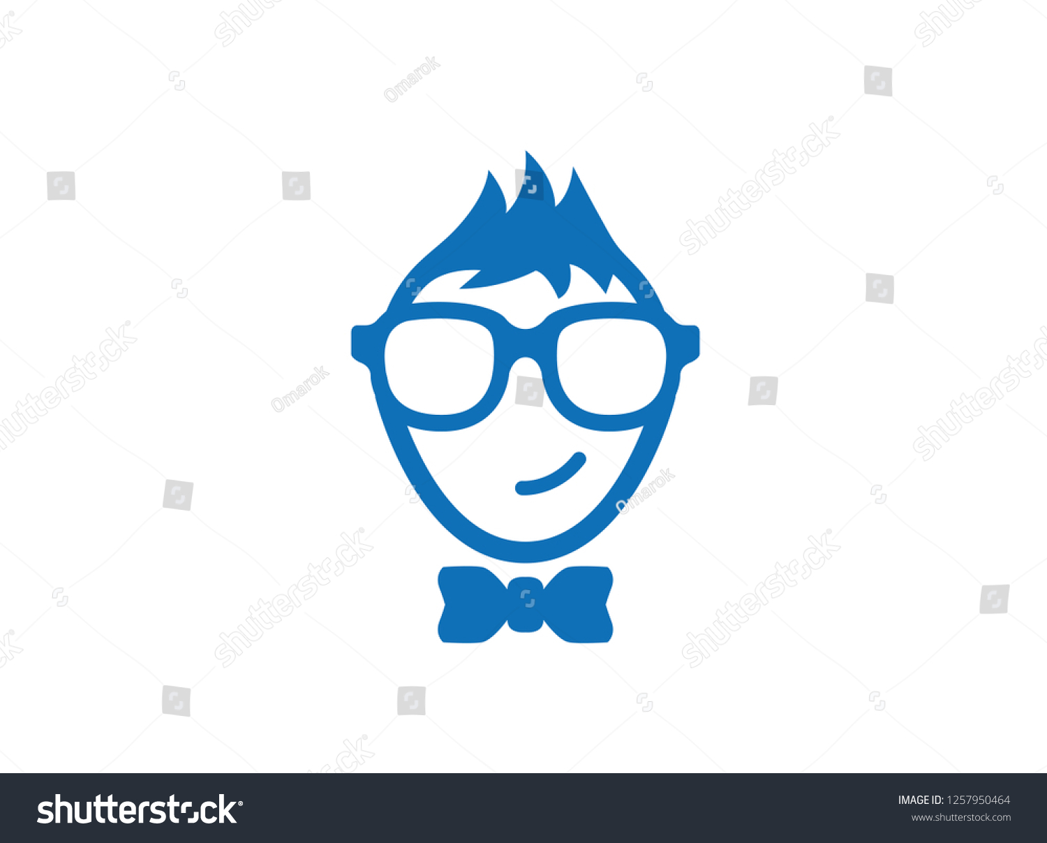 Geek Head Logo Vector Stock Vector (Royalty Free) 1257950464