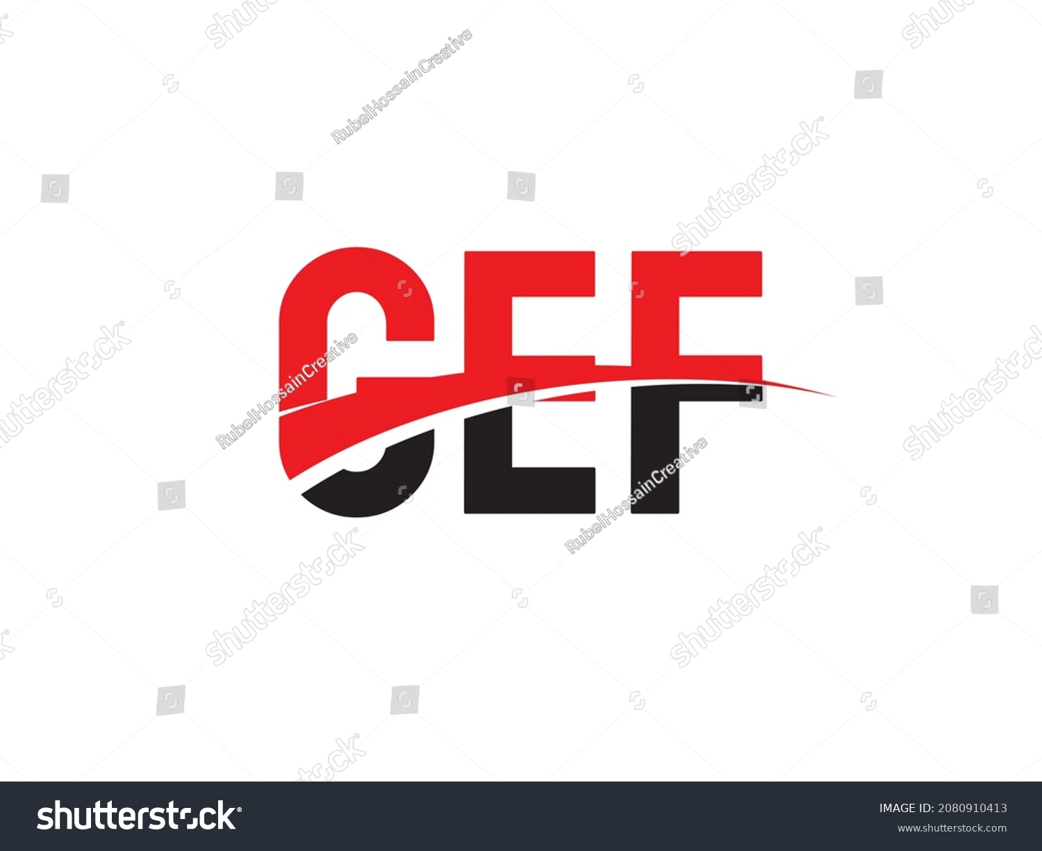 Gef Letter Initial Logo Design Vector Stock Vector (Royalty Free ...