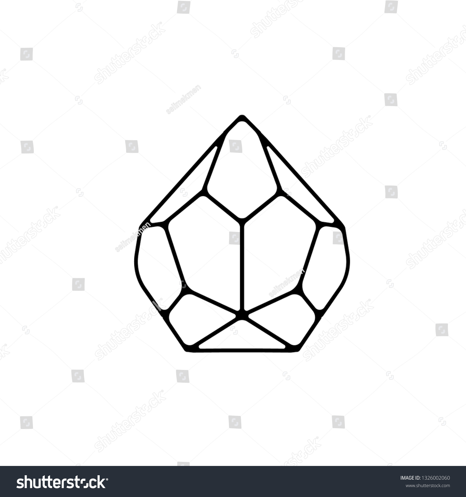 Gem Logo Design Vector Template Linear Stock Vector (Royalty Free ...