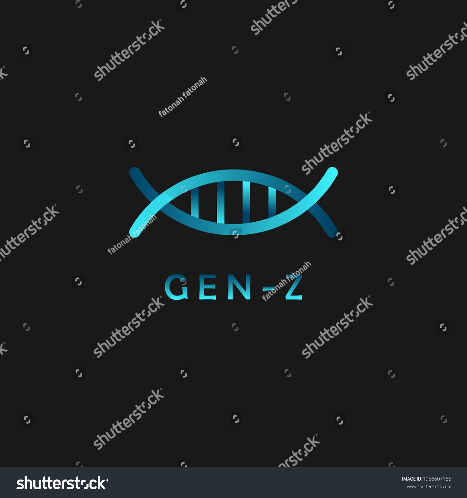 Vector de diseño de logotipo Gen: vector de stock (libre de regalías ...