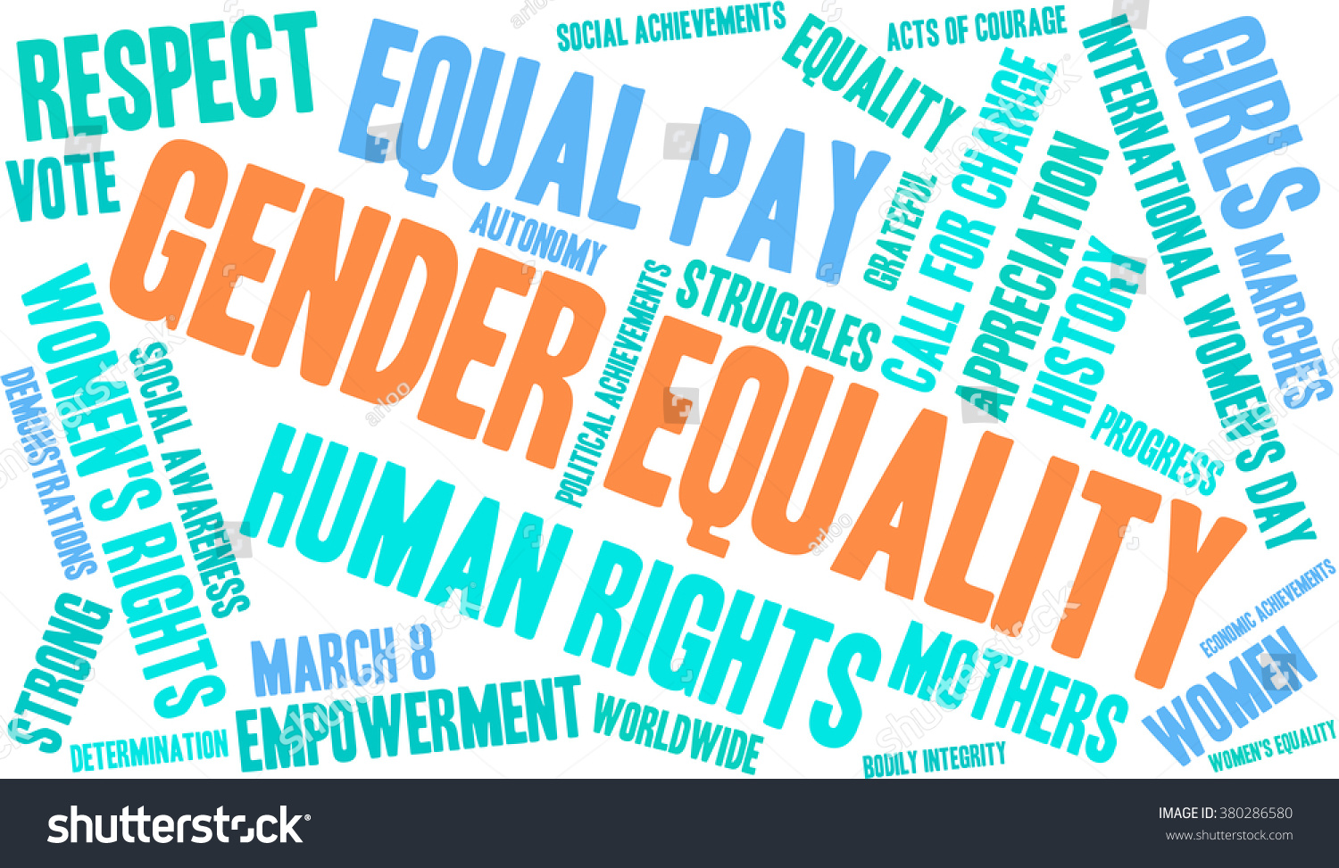 Gender Equality Word Cloud On White Stock Vector 380286580 - Shutterstock