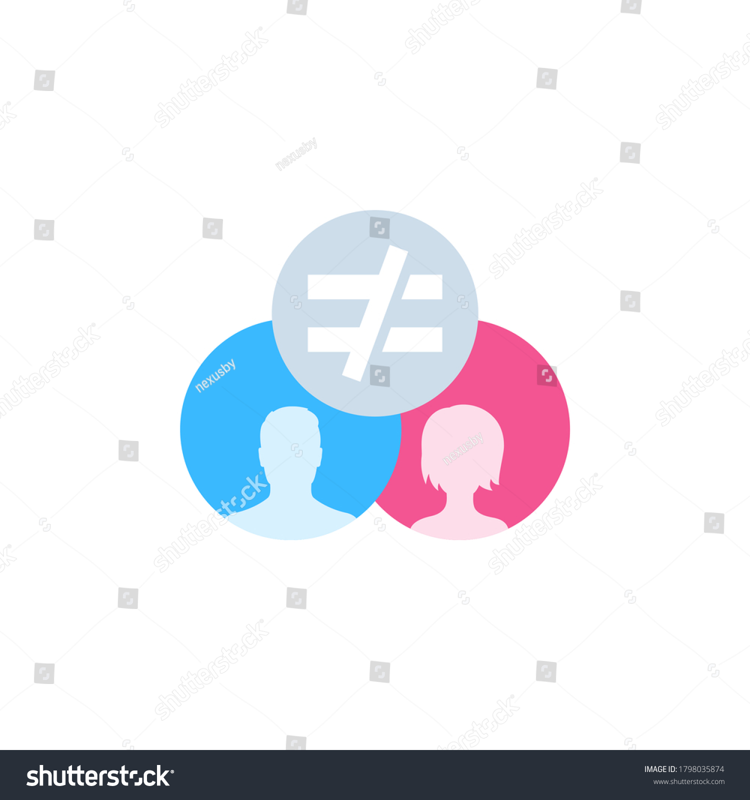 Gender Inequality Discrimination Vector Stock Vector (Royalty Free ...