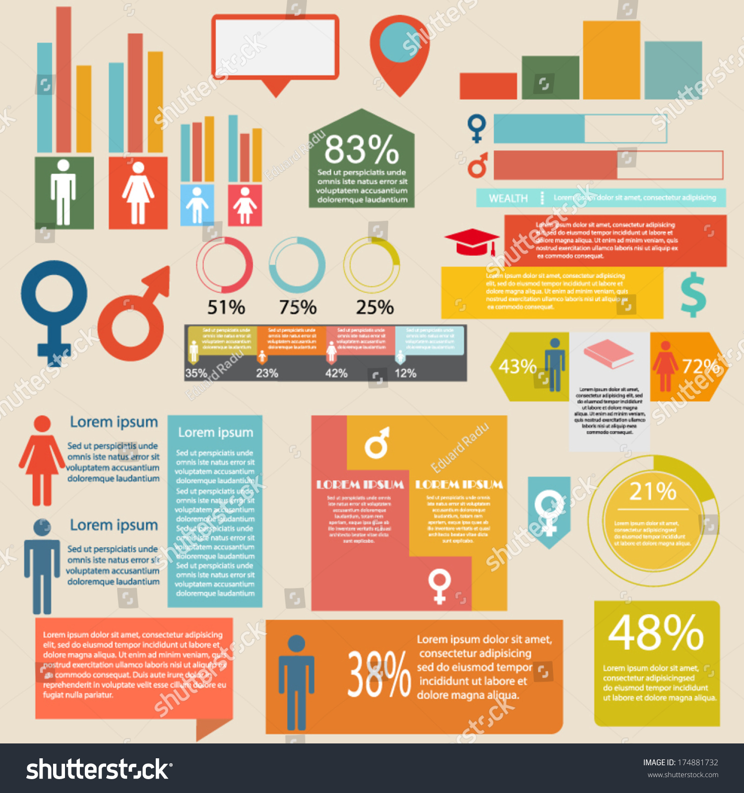 Gender Infographics Google Slides Powerpoint Template - Bank2home.com