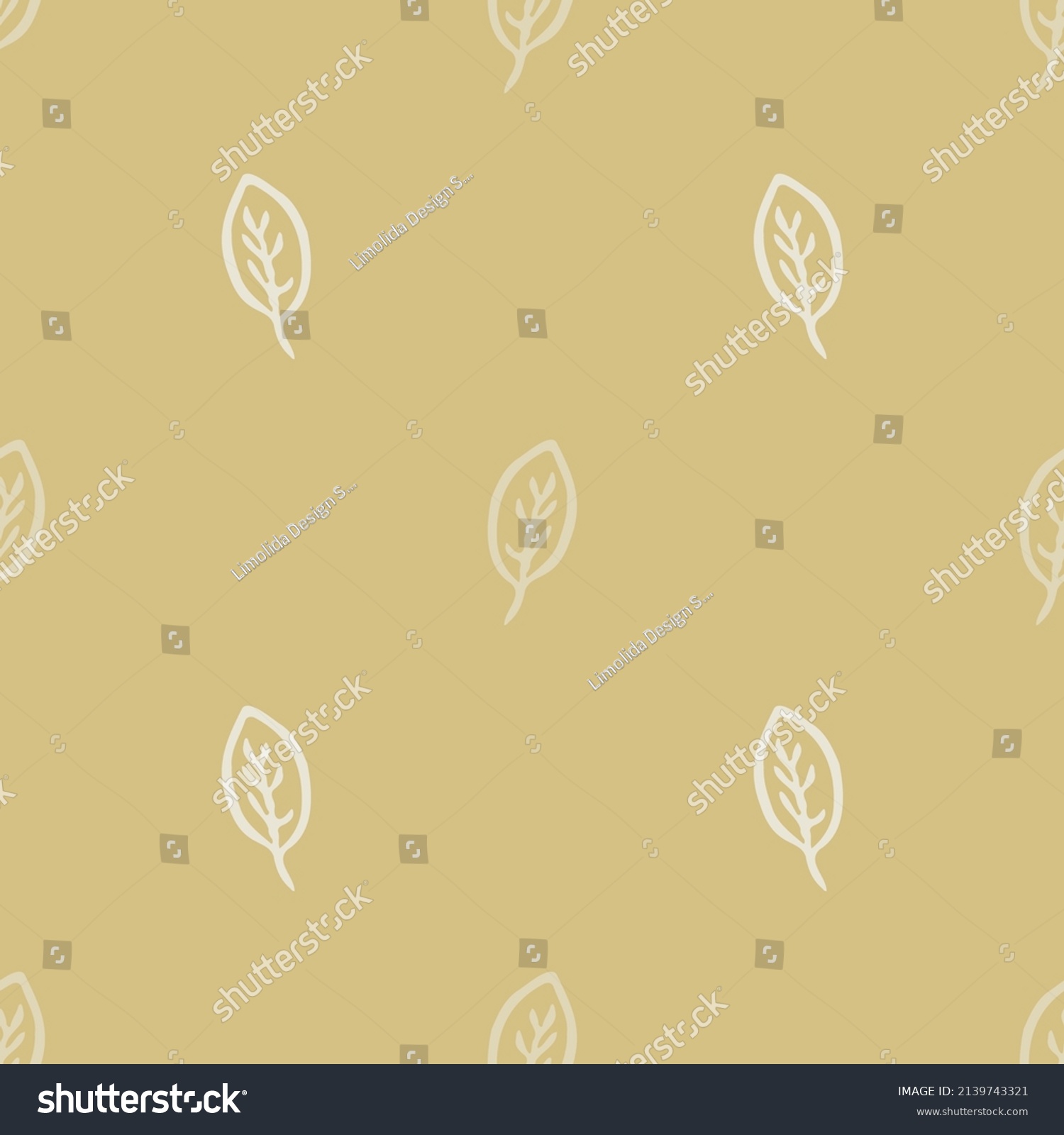 Gender Neutral Foliage Seamless Vector Background Stock Vector (Royalty ...