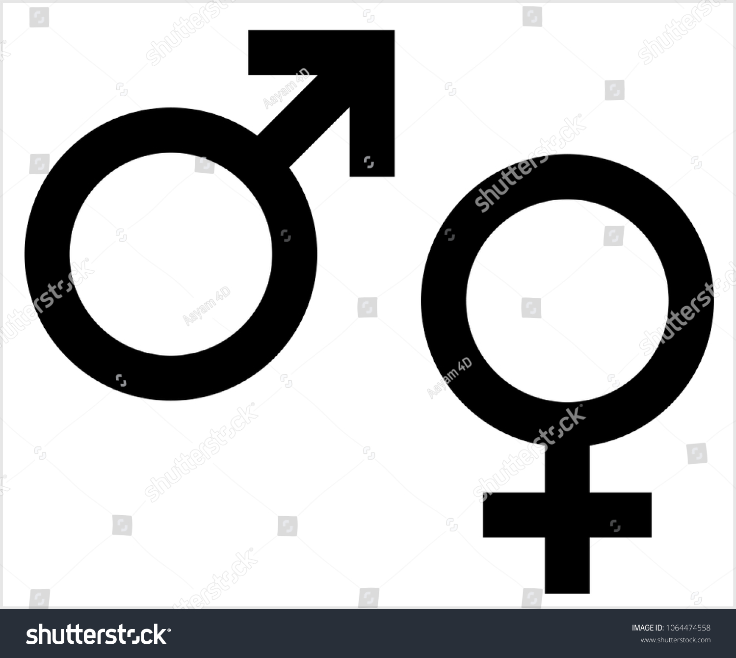 Gender Symbol Icon Male Female Biological Stock Vector Royalty Free 1064474558 Shutterstock