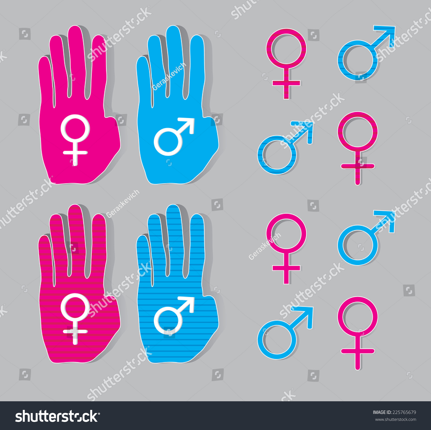 Gender Symbols Set Stock Vector (Royalty Free) 225765679 | Shutterstock