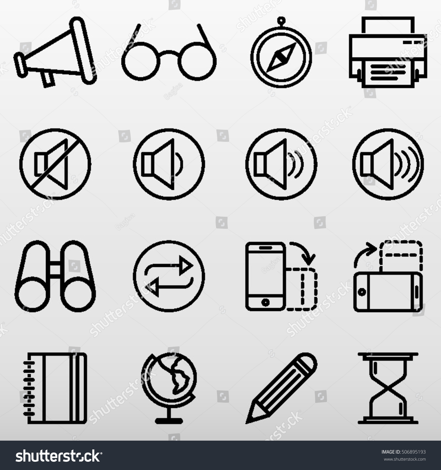 General Icons Set Vector Illustration Stock Vector (Royalty Free) 506895193