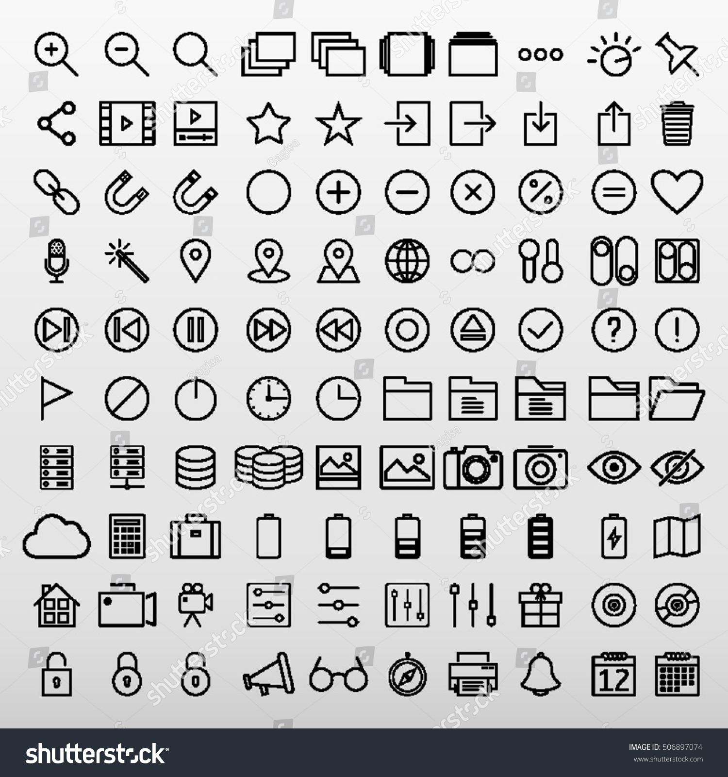 General Icons Set Vector Illustration - 506897074 : Shutterstock
