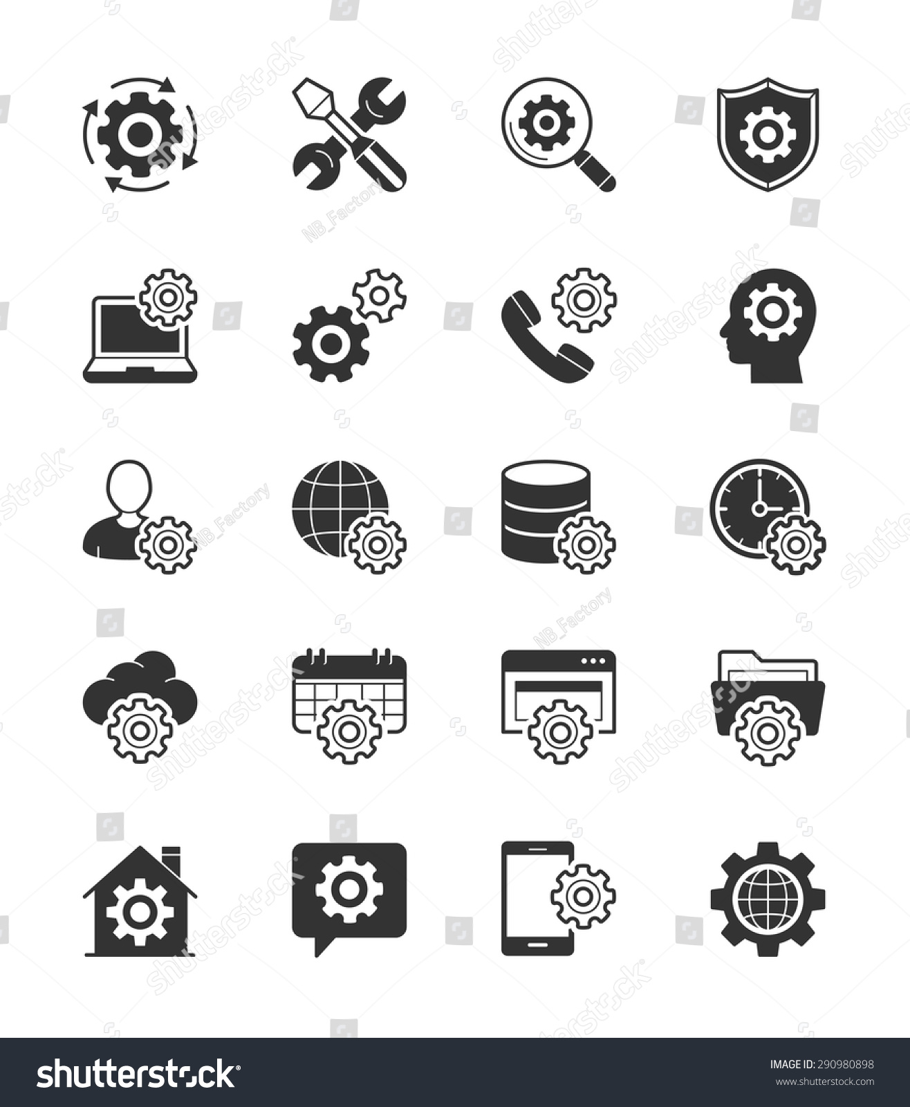 General Setting Icon On White Background Stock Vector (Royalty Free ...