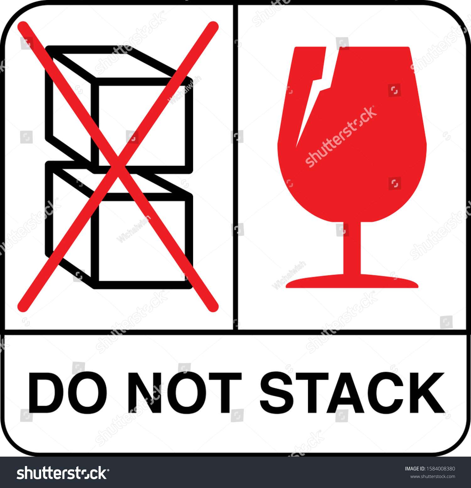 General Shipping Labels Fragile Do Not: vector de stock (libre de ...