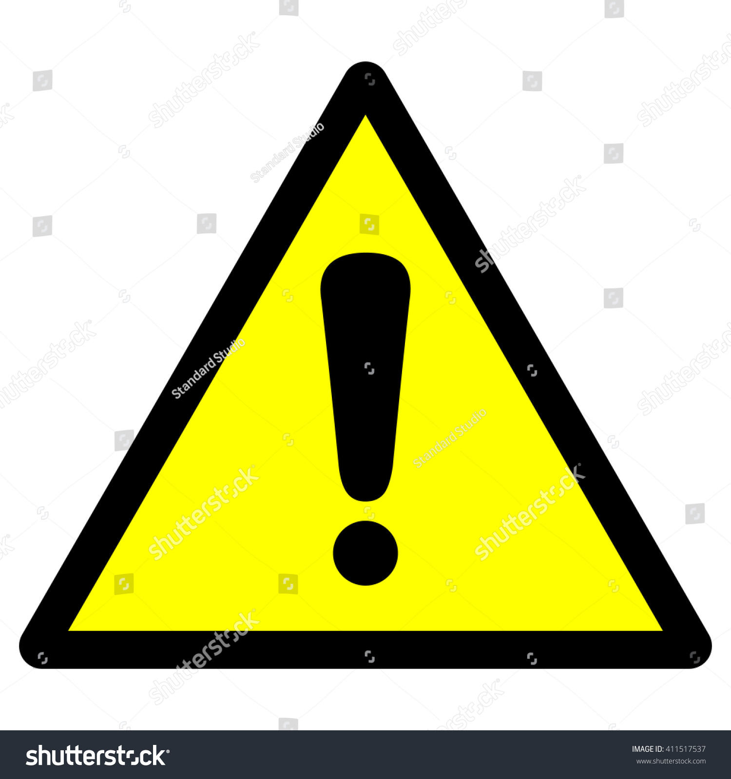General Warning Sign Exclamation Mark Vector Stok Vektör (Telifsiz ...