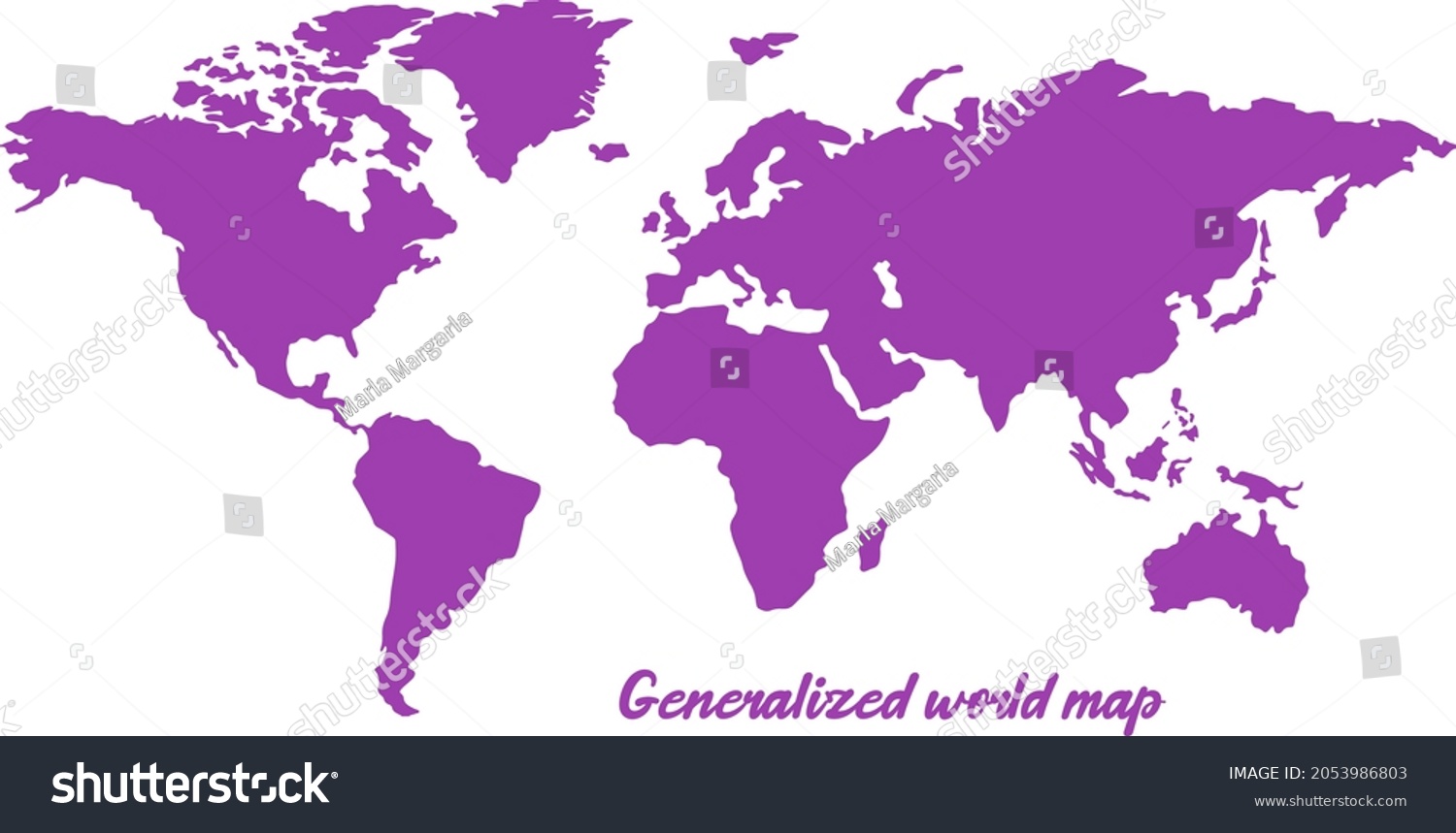 Generalized World Map Vector Illustration Stock Vector (Royalty Free ...