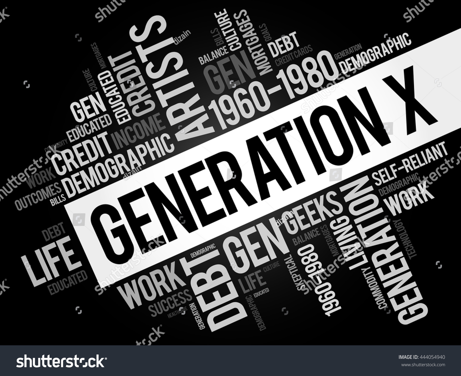 Generation X Word Cloud Concept Collage Stock Vector (Royalty Free ...
