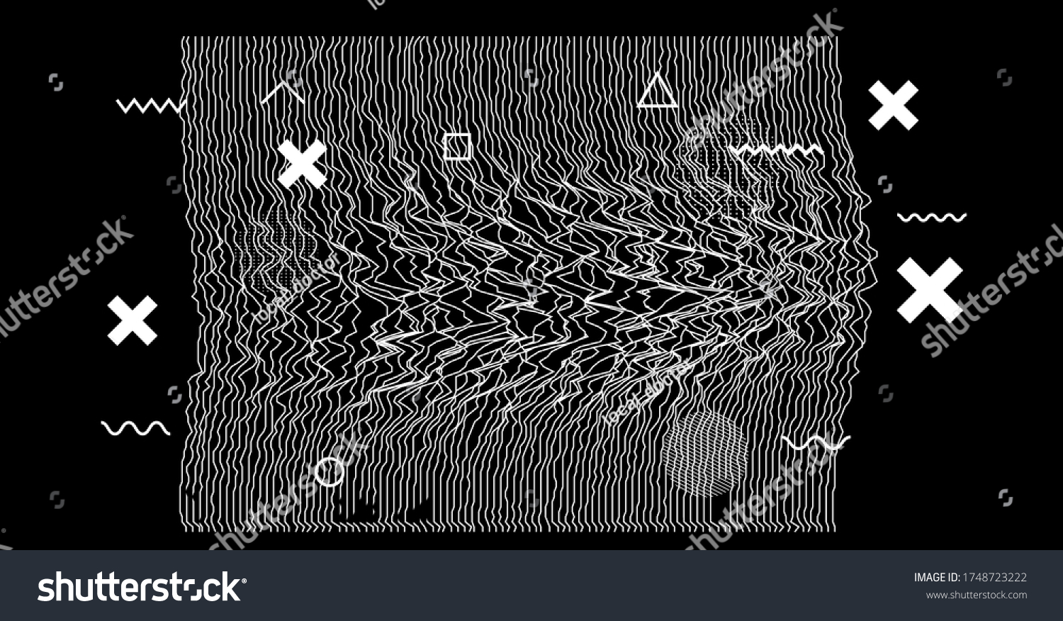 Vektor Stok Generative Art Data Visualization Simplex Perlin (Tanpa ...