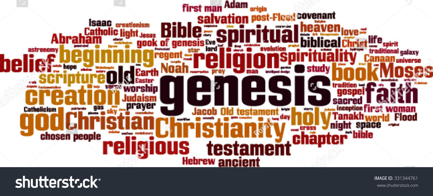 Genesis Word Cloud Concept Vector Illustration Stock Vector (Royalty ...