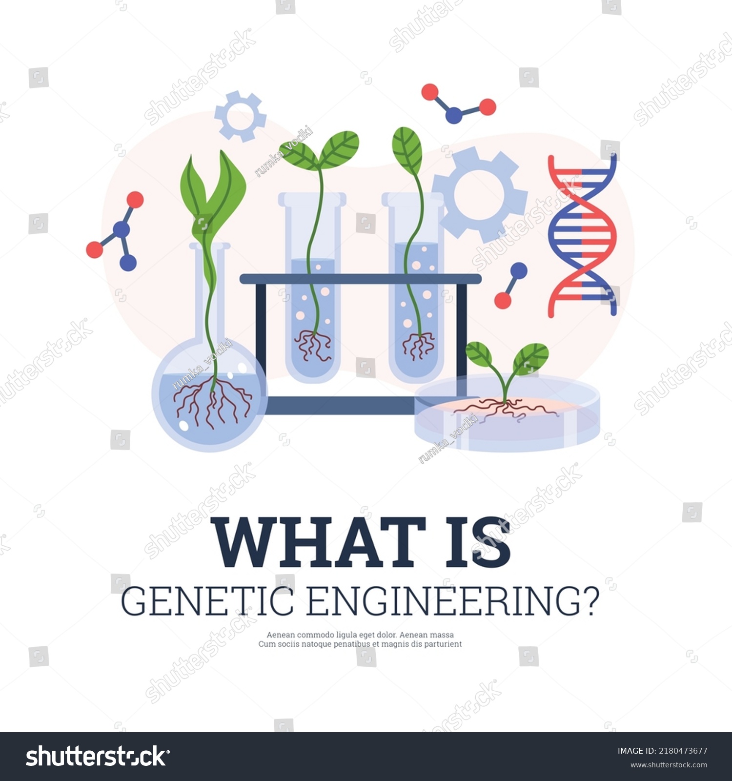 Genetic Engineering Poster Template Flask Tubes Stock Vector (Royalty ...